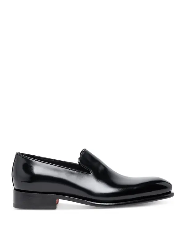 Santoni Carter Leather Venetian Loafers