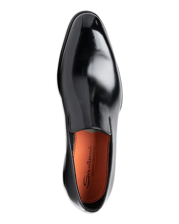 Santoni Carter Leather Venetian Loafers