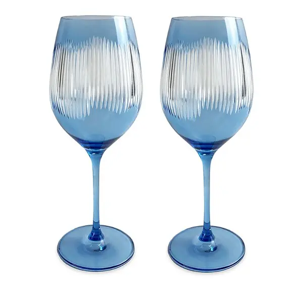 MICHAEL WAINWRIGHT Berkshire Wine Glass, Set Of 2 - Blue