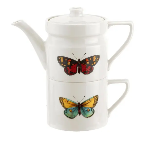 PORTMEIRION Botanic Garden Harmony Tea For One Tea Pot - White