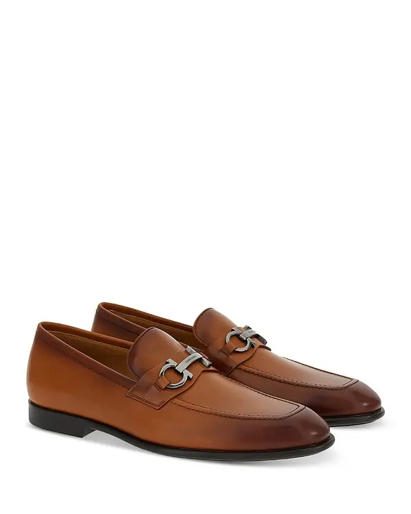 FERRAGAMO Foster Leather Loafers - New Vicuna
