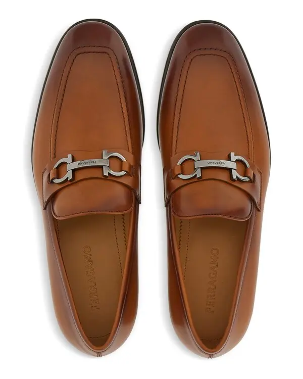 FERRAGAMO Foster Leather Loafers - New Vicuna