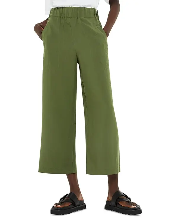 Whistles Jade Side Zip Pants - Khaki