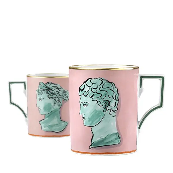 GINORI 1735 Luna Shape Mug - Pink