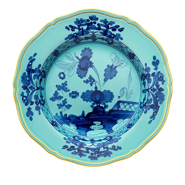 GINORI 1735 Oriente Italiano Flat Dessert Plate - Blue