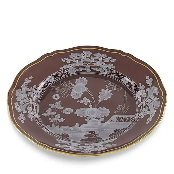 GINORI 1735 Oriente Italiano Flat Dessert Plate - Brown