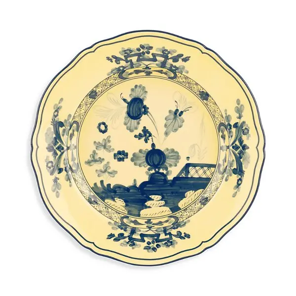 GINORI 1735 Oriente Italiano Flat Dessert Plate - Lt Yellow