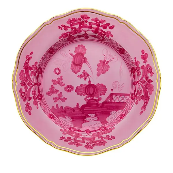 GINORI 1735 Oriente Italiano Flat Dessert Plate - Pink