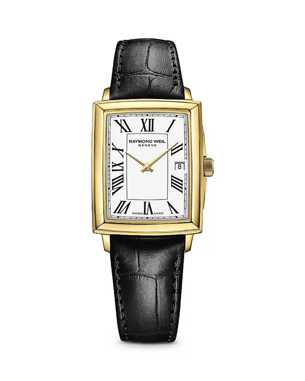 RAYMOND WEIL Toccata Rectangular Watch, 23mm - White/black