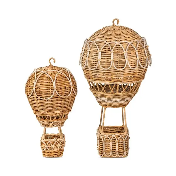 JULISKA Provence Whitewash Large Hot Air Balloon Basket
