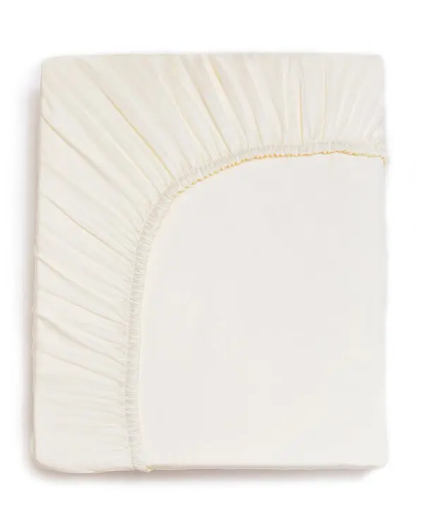 GOOSELINGS Solid Twin Fitted Sheet - Ivory