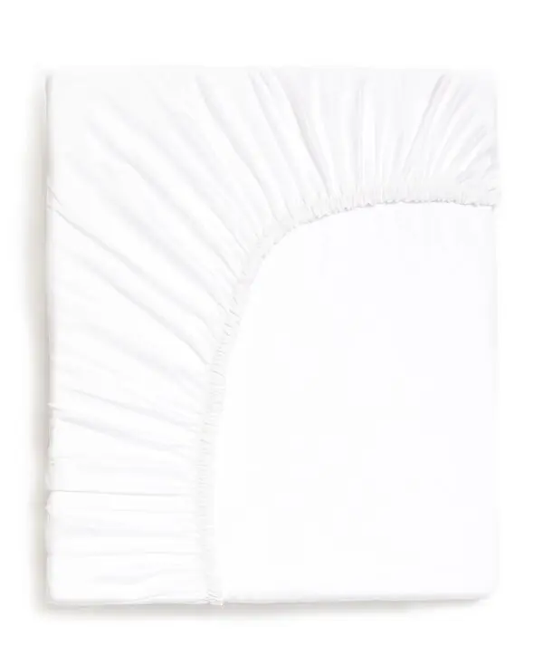 GOOSELINGS Solid Twin Fitted Sheet - White