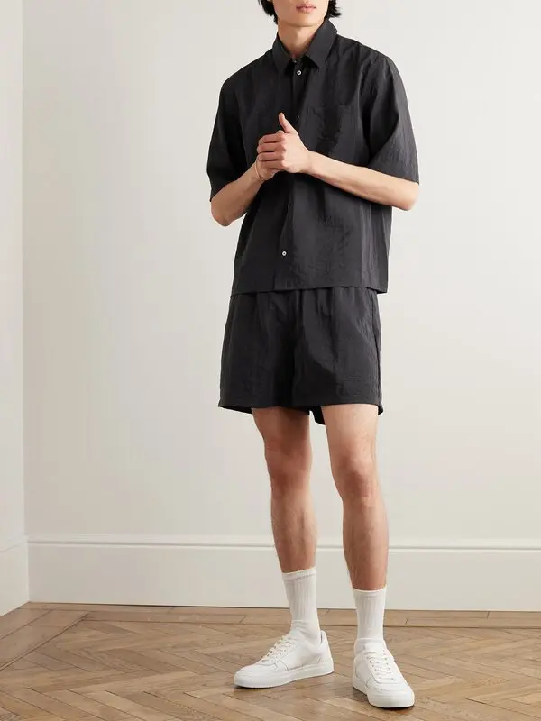 SSAM Straight-leg Silk-blend Shorts