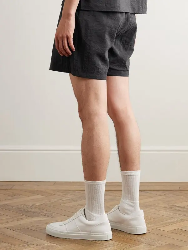 SSAM Straight-leg Silk-blend Shorts