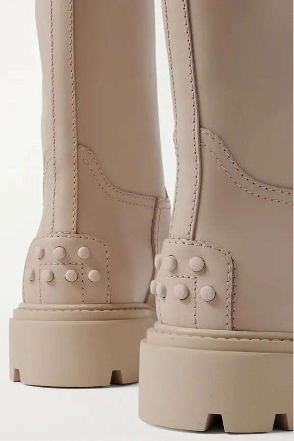 TOD'S Buckled Leather Boots - Neutrals