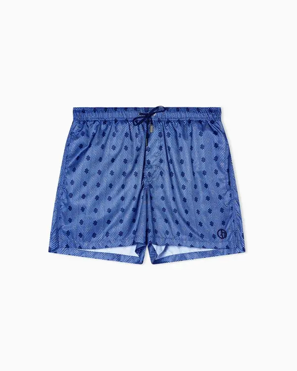 Giorgio Armani Swim Trunks - Navy_blue