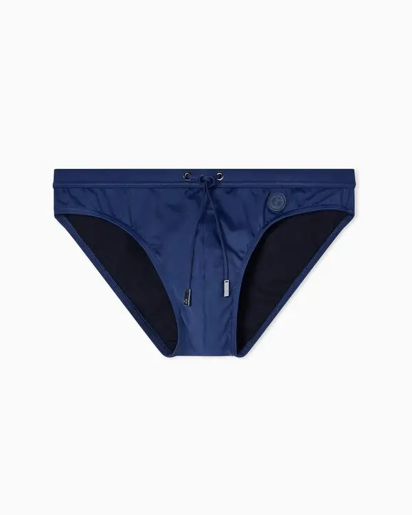 Giorgio Armani Swim Briefs - Navy_blue