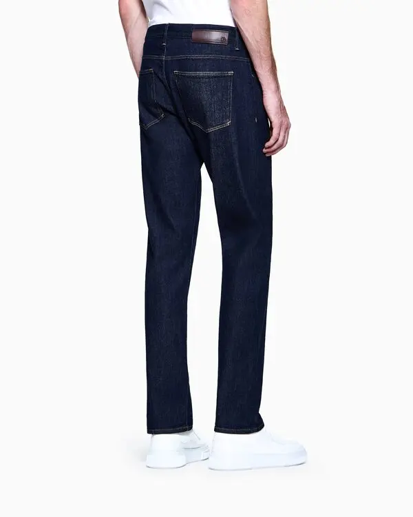 Giorgio Armani Five-pocket Stretch Cotton-denim Trousers