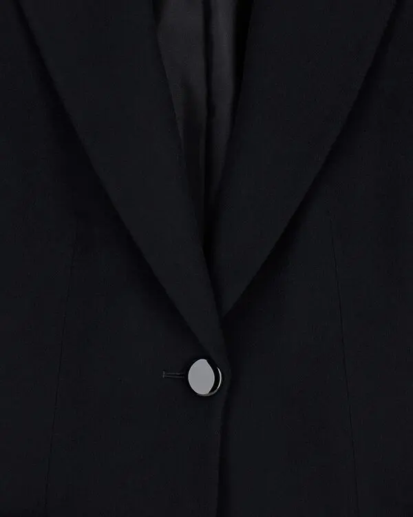 Giorgio Armani Single-breasted Virgin Wool And Cashmere Jacket - Black