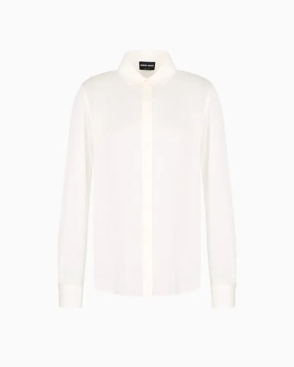 Giorgio Armani Silk Muslin Shirt - White