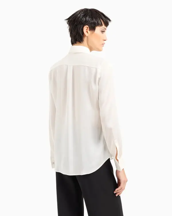 Giorgio Armani Silk Muslin Shirt - White