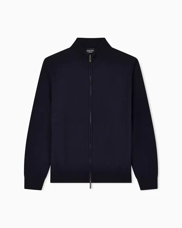 Giorgio Armani Cashmere Zip-up Cardigan - Blue