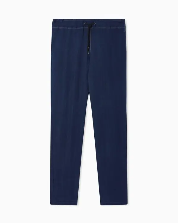 Giorgio Armani Icon Cupro Trousers - Navy Blue