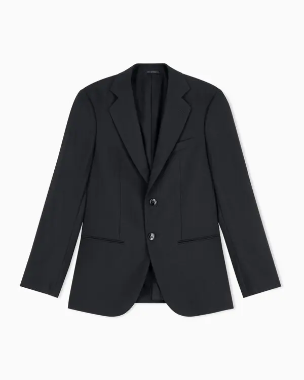 Giorgio Armani George Line Single-breasted Jacket In Cashmere - Black