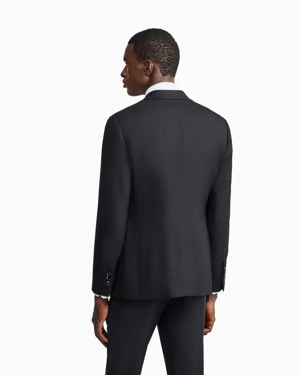 Giorgio Armani George Line Single-breasted Jacket In Cashmere - Black