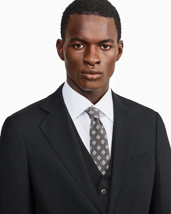 Giorgio Armani George Line Single-breasted Jacket In Cashmere - Black
