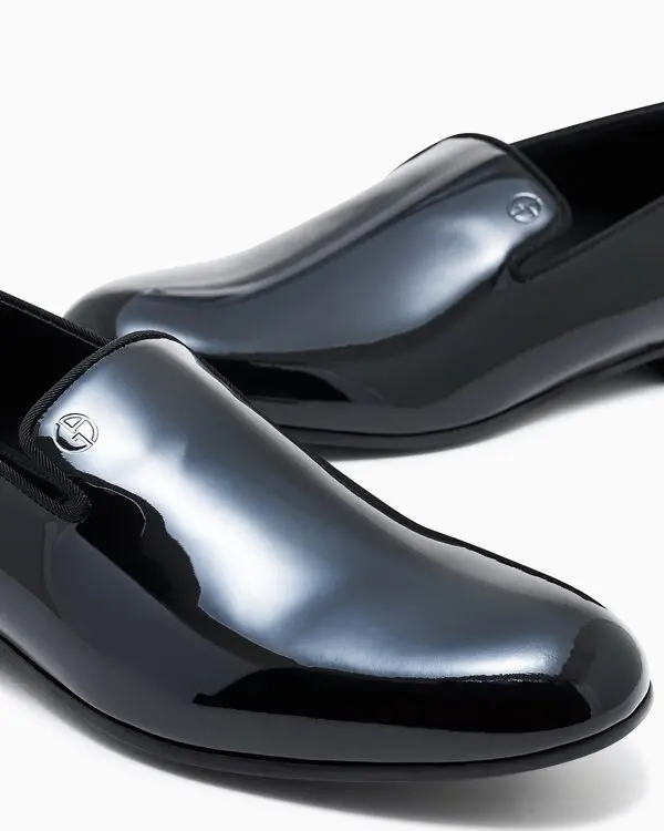 Giorgio Armani Patent Leather Loafers