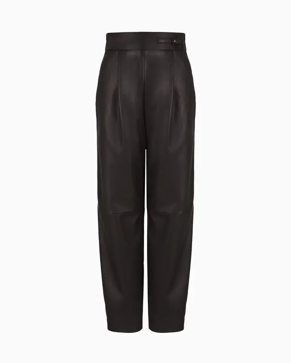 Giorgio Armani Straight-cut Nappa-leather Trousers