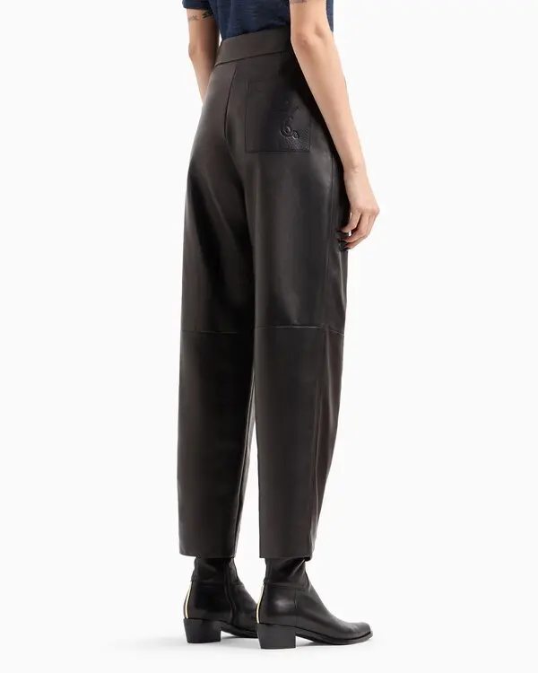 Giorgio Armani Straight-cut Nappa-leather Trousers