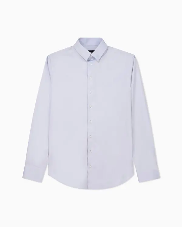 Giorgio Armani Cotton Twill Shirt - Light Blue