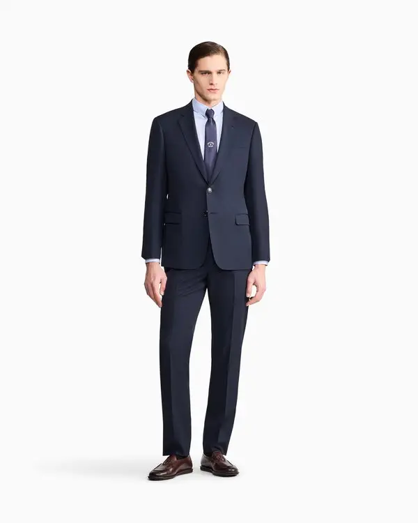 Giorgio Armani Cotton Twill Shirt - Light Blue