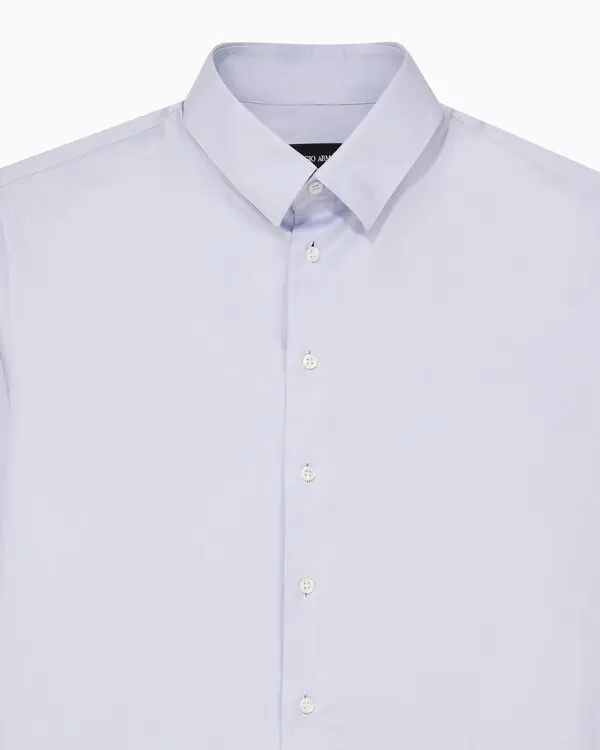 Giorgio Armani Cotton Twill Shirt - Light Blue