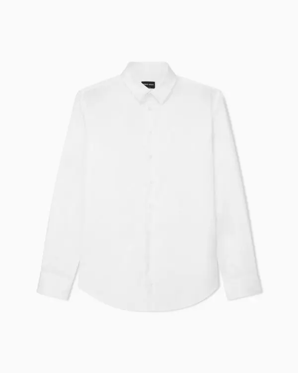 Giorgio Armani Cotton Twill Shirt - White