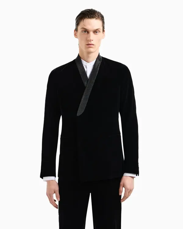 Giorgio Armani Double-breasted Velvet Jacket