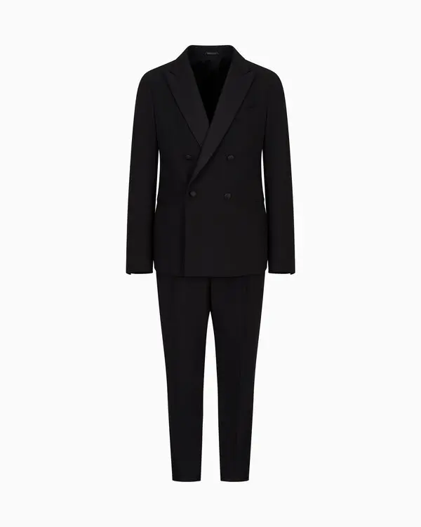 Giorgio Armani Upton Line Double-breasted, Wool-crêpe Tuxedo
