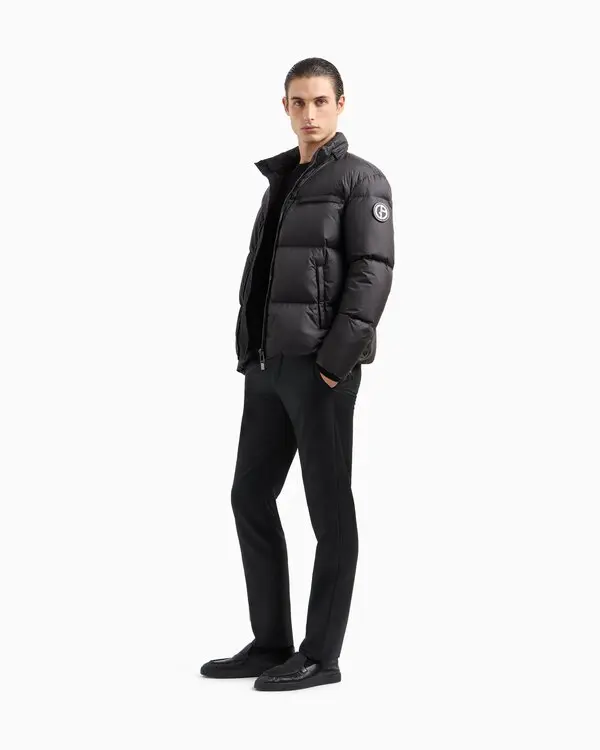 Giorgio Armani Goose-down Padded Bomber Jacket - Black