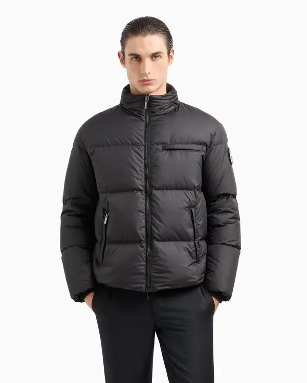 Giorgio Armani Goose-down Padded Bomber Jacket - Black