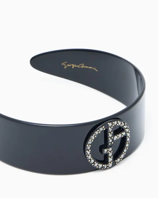 Giorgio Armani Headband With Crystal Logo