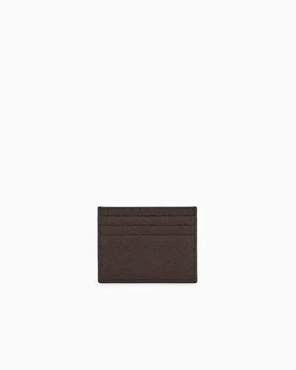 Giorgio Armani Leather Card Holder - Brown