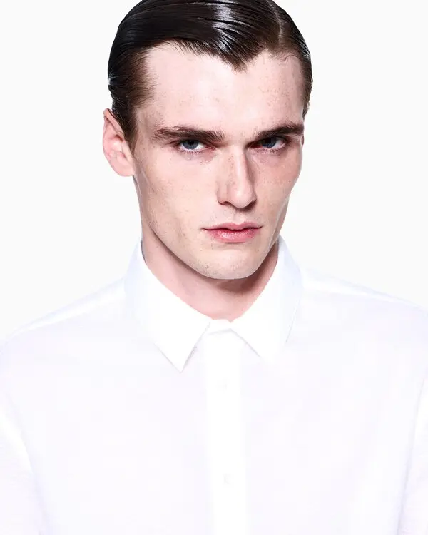 Giorgio Armani Regular-fit Cotton-seersucker Shirt - White