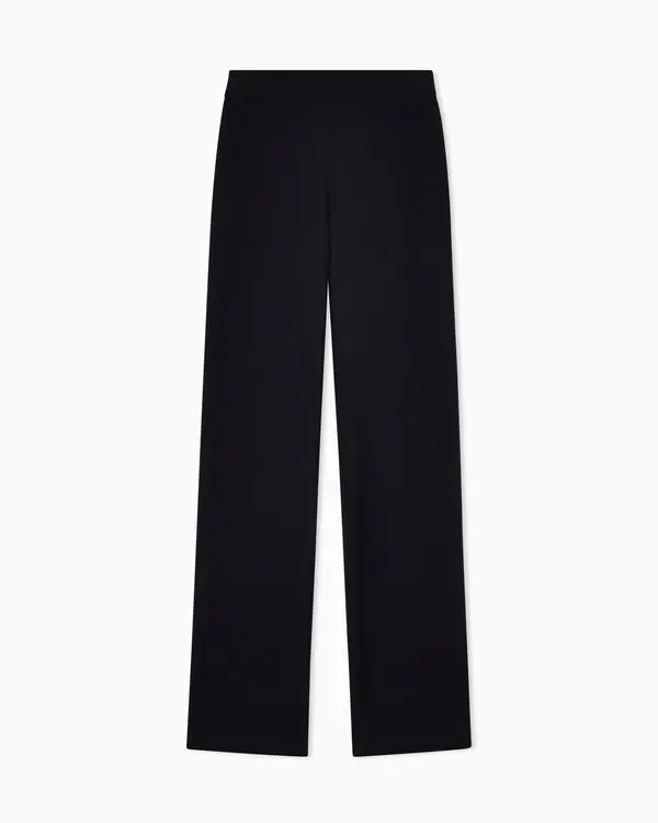 Giorgio Armani Wool Crepe Trousers - Navy Blue