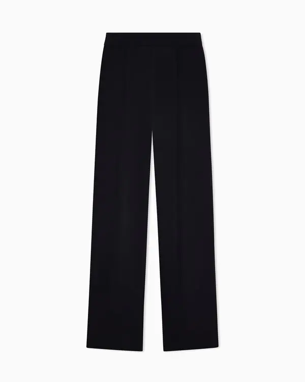 Giorgio Armani Wool Crepe Trousers - Navy Blue