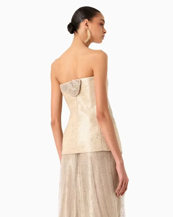 Giorgio Armani Embroidered Bustier Top