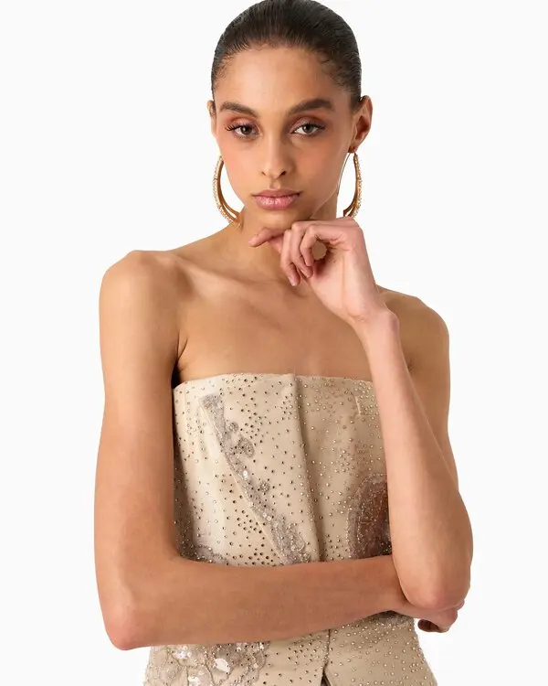 Giorgio Armani Embroidered Bustier Top