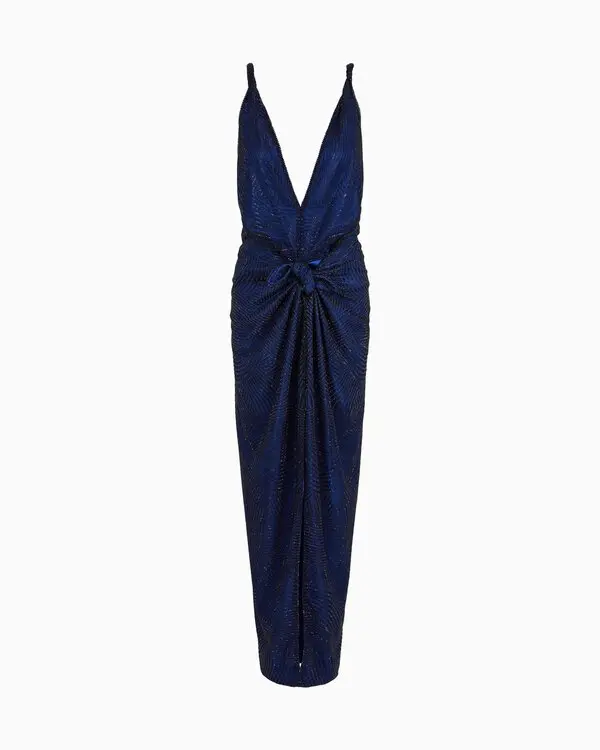 Giorgio Armani Embroidered Maxi Dress - Patterned