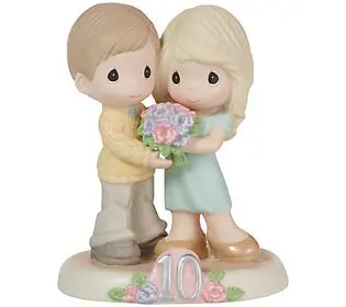 PRECIOUS MOMENTS Ten Sweet Years Together Figur Ine - One-color